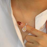 China Choker Real Gold Lab Grown Diamond Necklaces Yellow Customization with Yellow Diamond for sale
