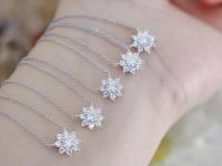 China 0.100kg Package Gross Weight 42cm Length Xinrui Lab Grown Diamonds CVD/Hpht Diamond Necklace for sale