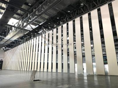 China Aluminum Frame Operable Partition Wall 80mm Thickness with Class A Fire Rating for Banquet Halls and Conference Rooms for sale