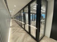 China Anodized Aluminum Folding Office Partition Wall with STC 42-48 dB Sound Isolation and 60-120 Minute Fire Resistance for sale