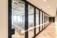 China 10mm Thick Movable Glass Partition Walls with Aluminum Frame - Customizable Office Dividers for sale