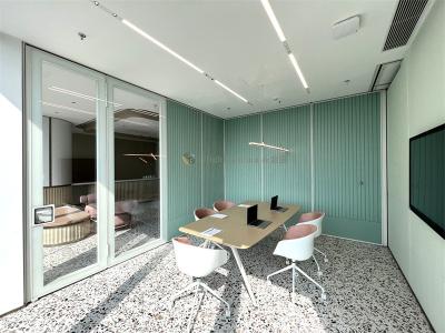 China Class A Fire Resistant Movable Wall Partition - 6x8 ft Aluminum Alloy Frame with Soundproofing for sale