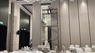 China Acoustic Movable Partition Wall with Last Panel Closure Telescopic Sleeve Panel and Aluminum Track for sale