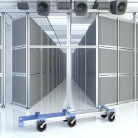 China Aluminum Track With Roller Movable Partition Wall Acoustic Soundproofing Up To 43-50dB and Acoustic Needs for sale