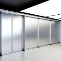China Aluminum Track With Roller Movable Partition Wall Acoustic Soundproofing Up To 43-50dB and Acoustic Needs for sale