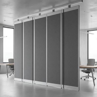 China Aluminum Frame And Soundproof Fabric Panel Dividing Partition Wall With Magnetic Or Mechanical Sealing System Providing Space Division Solutions for sale