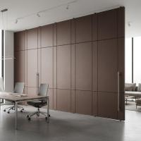 China Manual Operation Dividing Partition Wall Featuring Leather Panel Surface Offering and Attractive Solutions for Office Space Planning for sale