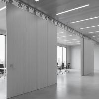 China MDF Surface Movable Partition Wall with Class A Fire Rating and Aluminum Track Roller System Offering Space Partitioning Options for sale