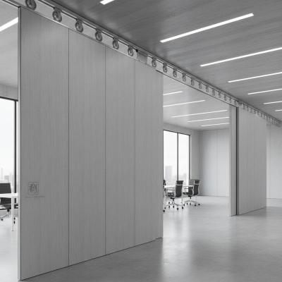 China MDF Surface Movable Partition Wall with Class A Fire Rating and Aluminum Track Roller System Offering Space Partitioning Options for sale