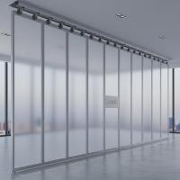 China Telescopic Sleeve Panel Movable Partition Wall with Aluminum Track Roller System, Class A Fire Rating, and 43-50dB Soundproofing for sale