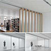 China Aluminum Track With Roller Foldable Room Separator Offering Performance And Versatile In Libraries Museums And Government Offices for sale