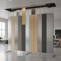 China Integrated Floor And Ceiling Locks Vertical Lifting Partition Wall In Multiple Colors And Finishes Designed For Space Division for sale