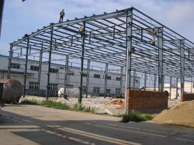 China Weather Resistant Prefabricated Steel Workshops Construction Warehouse PEB Metal Building for sale