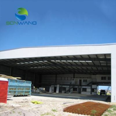 China Industrial Steel Structure Storage Warehouse With 10% Roof Pitch And Glass Wool / Rock Wool Insulation for sale