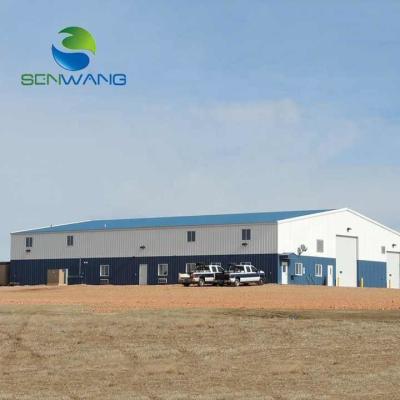 China Steel Structure Warehouse with Sandwich Panel Roofing and CZ Purlin for sale