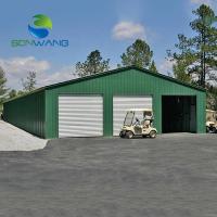 China steel structure car garage designed for commercial parking vehicle storage and repair workshops with customizable doors and windows for sale