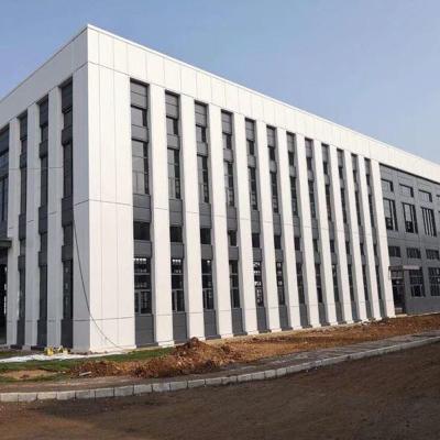 China Concrete / Steel Piers Foundation Warehouse Workshop Q345B Steel Grade Sandwich Panel Building Materials for sale