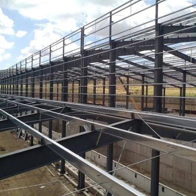 China Tensile Membrane Fabric Steel Structure Workshop With Heat Treated Frames / C.Z Purlin for sale