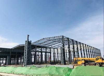 China Industrial Prefab Metal Workshop Building With Mmbrane Fabric / Heat Treated Frame for sale