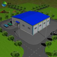 China Light Galvanized Steel Frame Workshop Metal Building With Round Bar Bracing for sale