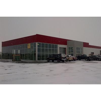 China High Flexibility Steel Structure Warehouse with Single Slop Roof Cladding and Corrugated Steel Sheet for sale