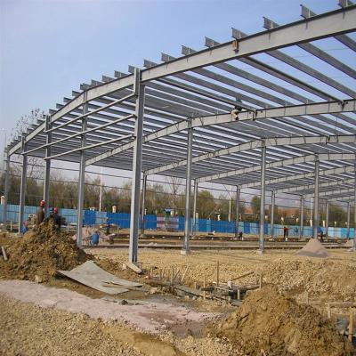 China Prefabricated Two Storey Metal Garage Workshop Light Portal Frame Galvanized for sale
