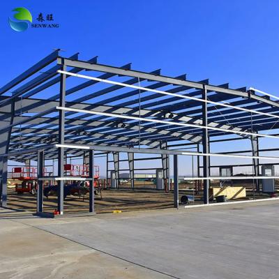 China Painted / Galvanized Surface Prefab Metal Warehouse Q355 Q235 for sale