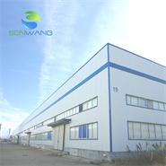 China Prefabricated Steel Structure Warehouse with Fireproof Sandwich Panels for sale