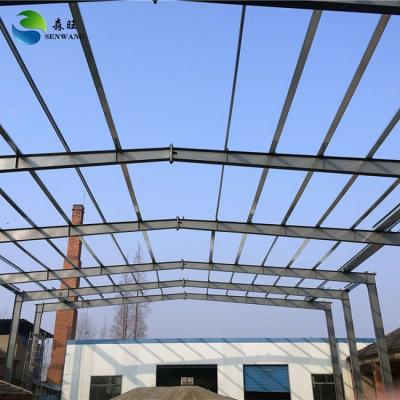 China Steel Structure Warehouse with Sandwich Panel Roof and Sliding Door for sale