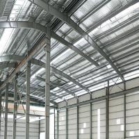 China Durable Prefabricated Steel Structure with Q355B Welded H Section Steel and Q235B Circular Steel Pipe for Vertical and Horizontal Support for sale