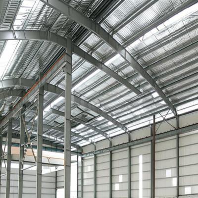 China Durable Prefabricated Steel Structure with Q355B Welded H Section Steel and Q235B Circular Steel Pipe for Vertical and Horizontal Support for sale