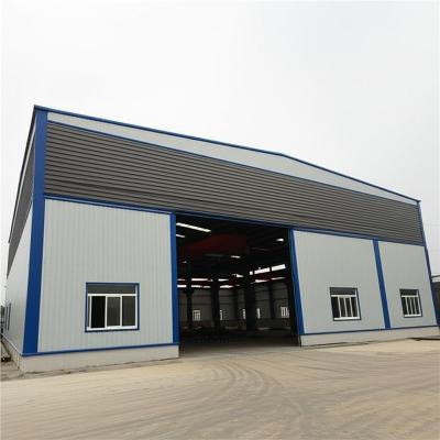 China Galvanized Steel Structure Warehouse with Sa 2.5 Shot Blasting Level and European S235 & S355 Material Grade for sale