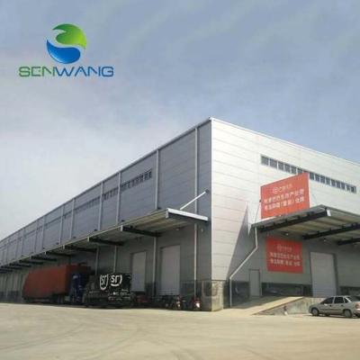 China Steel Structure Warehouse with Sandwich Panel Thickness 50mm to 200mm and Corrugated Steel Plate or Sandwich Panel Roof and Wall with Painted or Galvanized Anticorrosion for sale