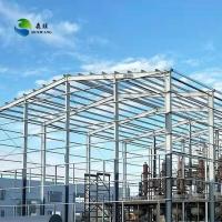 China Prefabricated Steel Warehouse with Section Column Main Structure Fire-Resistant Metal Sheet Wall and 50-200mm Sandwich Panel Thickness for sale