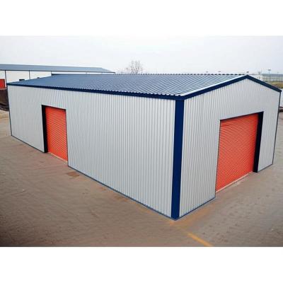 China Prefabricated Steel Structure Warehouse with High Seismic Zone Resistance Roll-up Door Type and 50 Years Warranty for sale