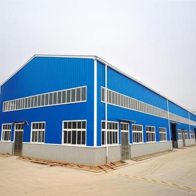China Double Slope Steel Structure Workshop Featuring High Intensity and Glass Wool Wall Panel Suitable for Harsh Environments for sale