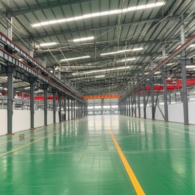 China High Intensity Prefab Steel Workshop with Class A Fire Resistance and More Than 50 Years Service Life for sale