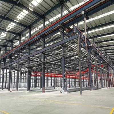 China Durable Steel Structure Warehouse with 50 Years Service Life, Portal Frame Structure, and Recommended Concrete Foundation for sale