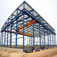 China C Z Shape Channel Purlin Steel Structure Warehouse with Angle Steel Bracing and Crane According To Customer Requirements for sale