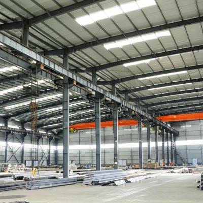 China Q235 Q355 Grade Steel Structure Warehouse with 5 Tons 2 Pcs Crane Capacity and 30000ton Year Production Volume for sale