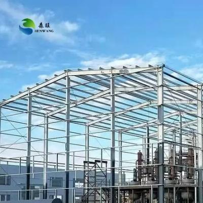 China Wind Load 0.45kN per square meter Steel Structure Workshop featuring PKPM Drawing Design alongside Single or Double Layer Wall Type options for sale