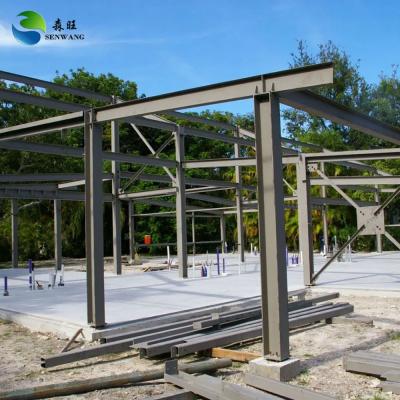 China Fast Install Prefabricated Steel Warehouse with 0.35kn/m2 Wind Load and 30000ton/Year Capacity for sale