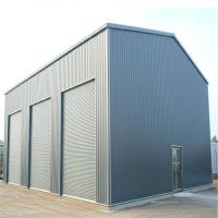 China Windloadresistant Up To 0.45 KN/m² Prefabricated Steel Warehouse With Corrugated Steel Plate Roofing And Customized Dimensions for sale