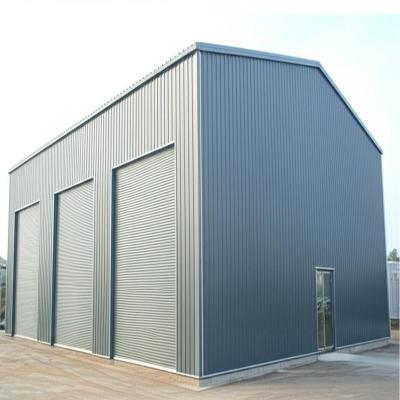 China Windloadresistant Up To 0.45 KN/m² Prefabricated Steel Warehouse With Corrugated Steel Plate Roofing And Customized Dimensions for sale