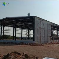 China Sloped Roof Steel Structure Warehouse with Steel Color Sheet Panels for Spacious Storage Capacity for sale