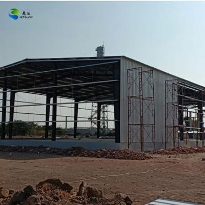 China Sloped Roof Steel Structure Warehouse with Steel Color Sheet Panels for Spacious Storage Capacity for sale
