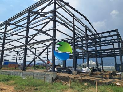 China Steel Structure Warehouse with Earthquake Resistance Grade 8 and Wind Resistance 200 km/h Galvanized Metal Storage Facility for sale