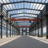 China Customized Size Steel Structure Warehouse with Sloped Roof and Painted Surface Treatment for Industrial Storage for sale