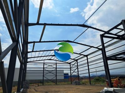 China Galvanized or Painted Steel Frame Structure Warehouse with PVC Downpipe Affordable Cost Durable Storage Solution for sale