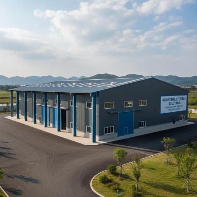 China Customized ≥5000㎡ Eco-friendly Prefabricated Steel Structure Warehouse with Windload Resistance Up To 0.45 KN/m² for sale
